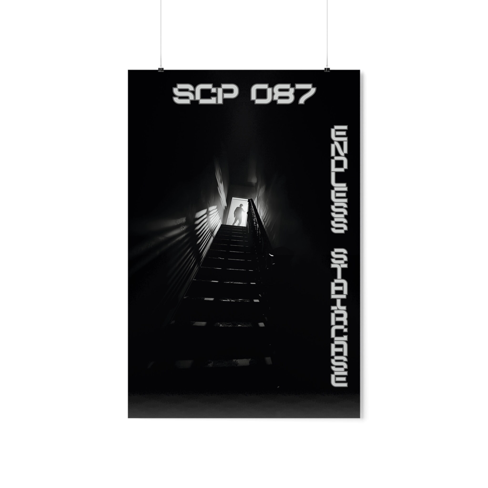 SCP Fanart, Dark Creepy Art, Scp 087 Endless Staircase Vertical Poster ...
