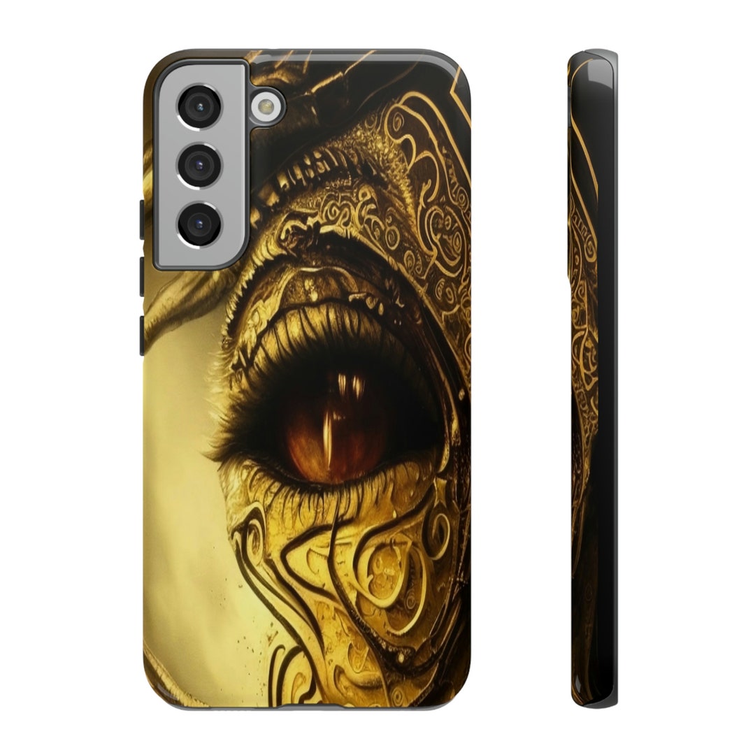 Dark Fantasy Art, Creepy Horror Gothic Eye, Gold Horror Eye Book Design ...