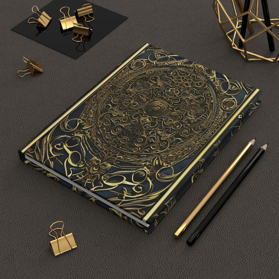 Ornate Book Texture, Black and Gold Texture, Renassance Book Texture ...