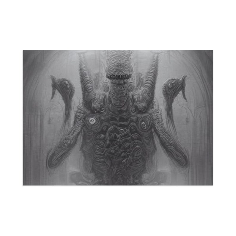 Eldritch Sketch Bugg-shash the Black One fine Art Postcard - Etsy