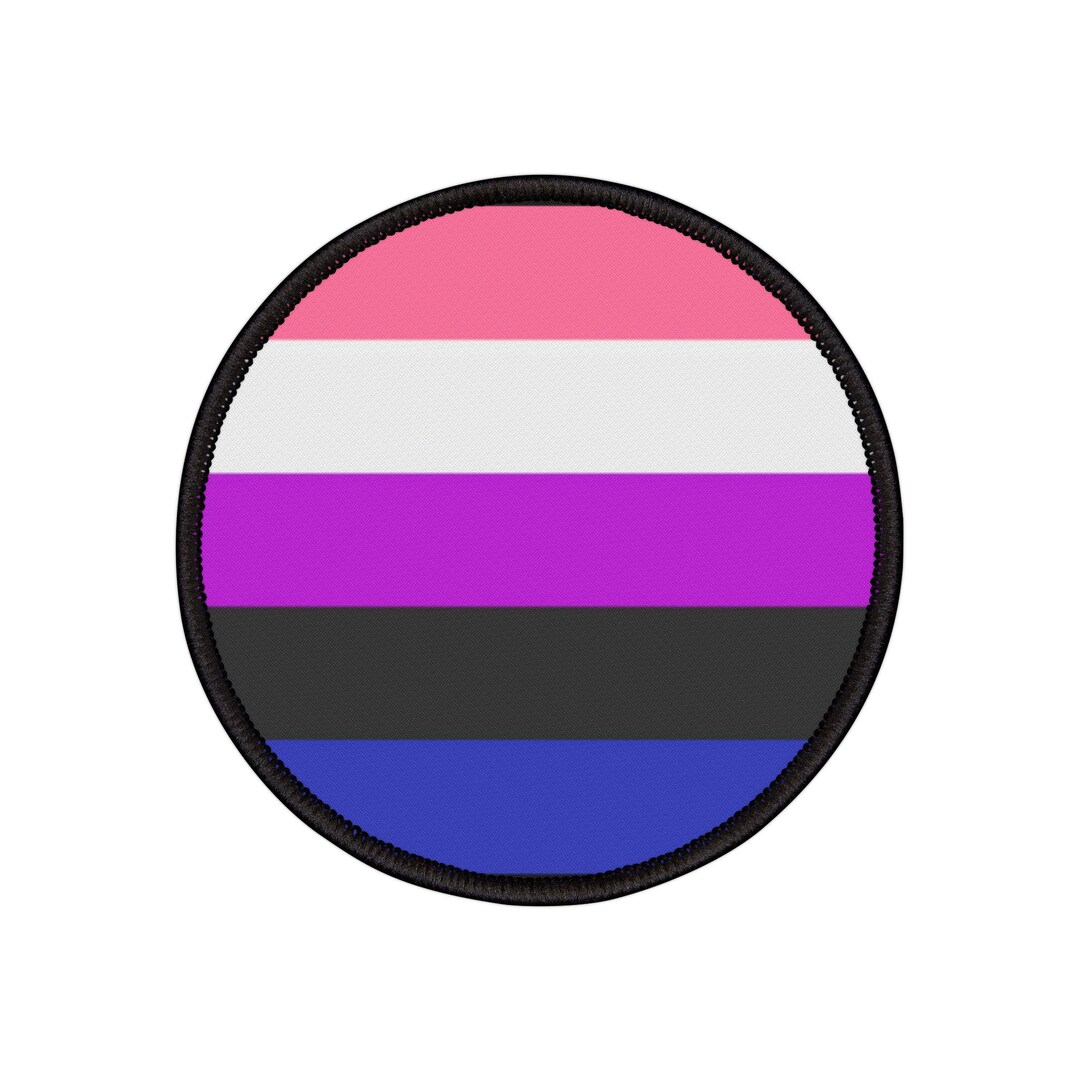 LGBTQIA+ Pride, Genderfluid Pride Flag, Circular Iron on Patch - Etsy