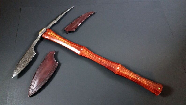 Viking Axe Personalized Throwing Axe Damascus Steel Pick Head - Etsy