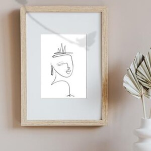 Classy Line Art | Woman Line Art| Minimalist Wall Art | Printable Art ...
