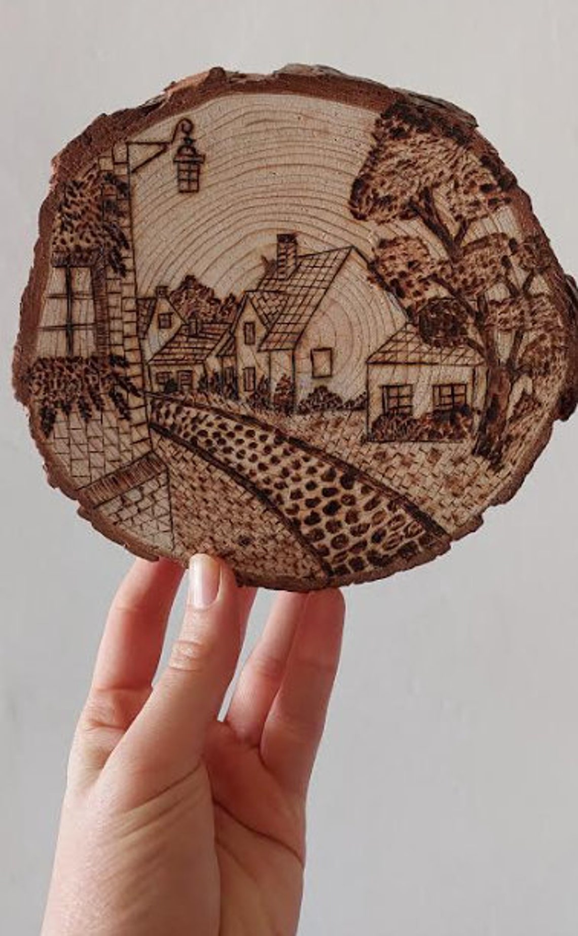 Wood Ahsap Elisi Pyrography Holzstamm Deko Handcraft - Etsy