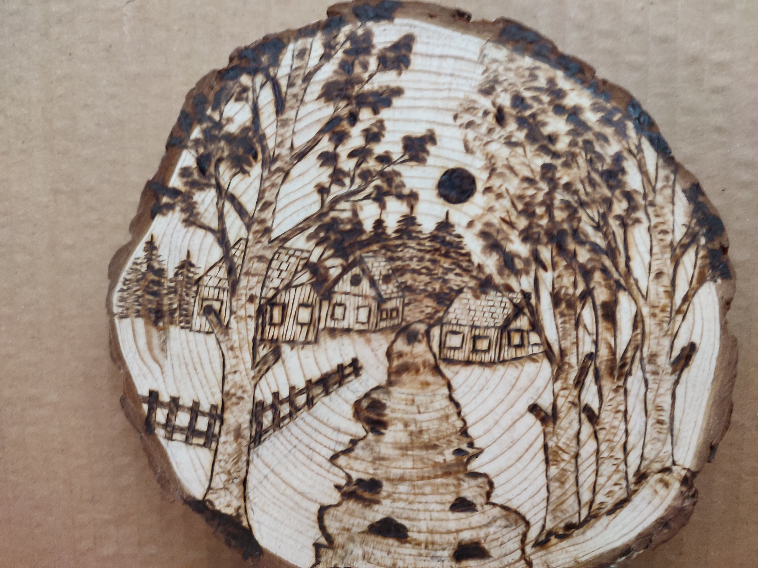 Wood Ahsap Elisi Pyrography Holzstamm Deko Handcraft - Etsy