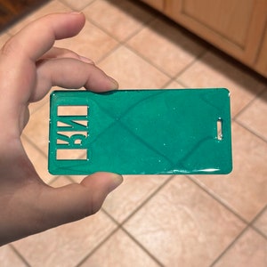 RN Badge Buddy Green Glitter, Registered Nurse Badge, Green Nurse Badge ...