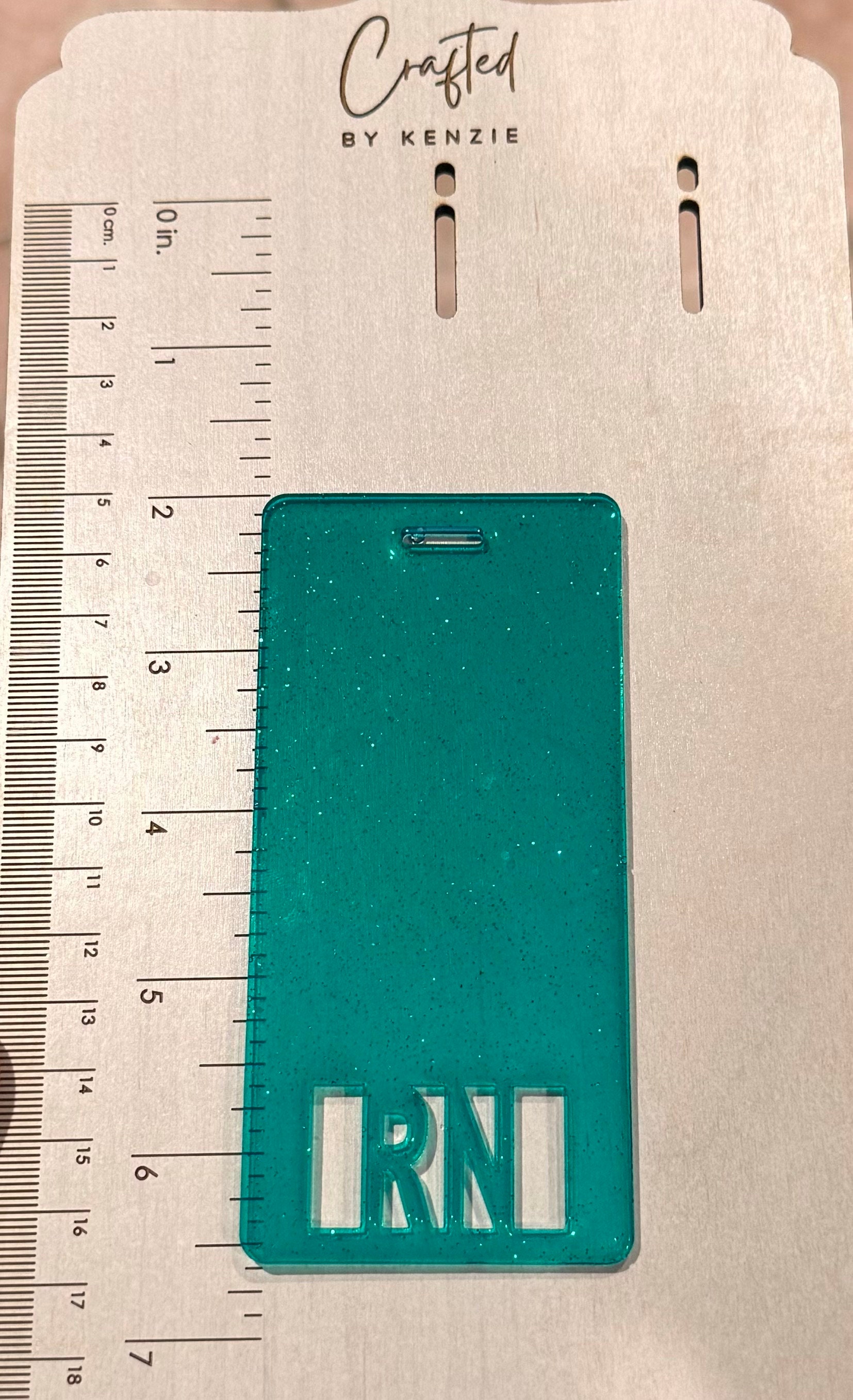 RN Badge Buddy Green Glitter Registered Nurse Badge Green - Etsy