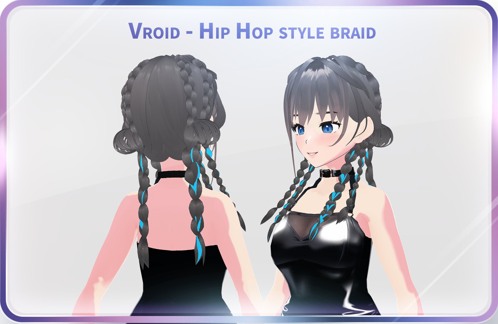 Vroid Hip Hop Style Braid Hair Preset - Etsy