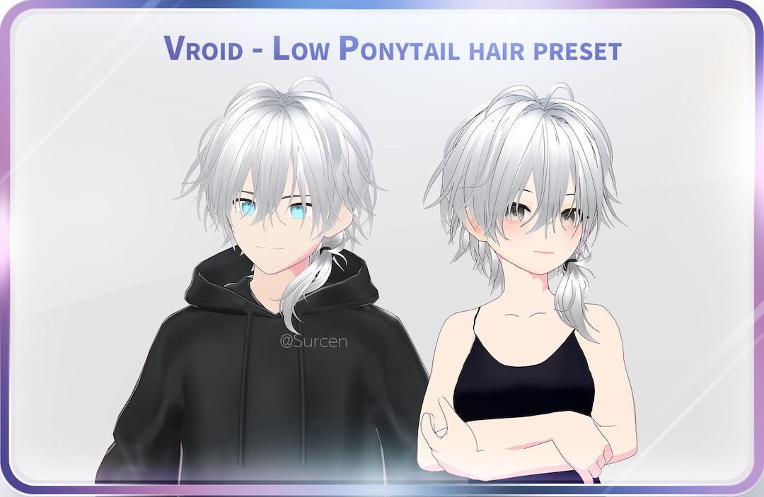 Vroid Low Ponytail Hair Preset - Etsy