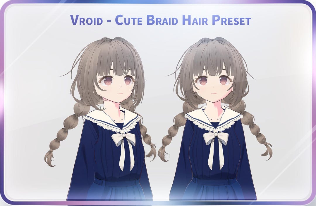 Vroid Cute Braid Hair Preset - Etsy