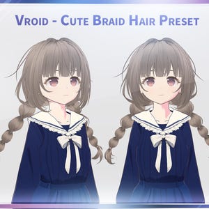 Vroid Cute Braid Hair Preset - Etsy