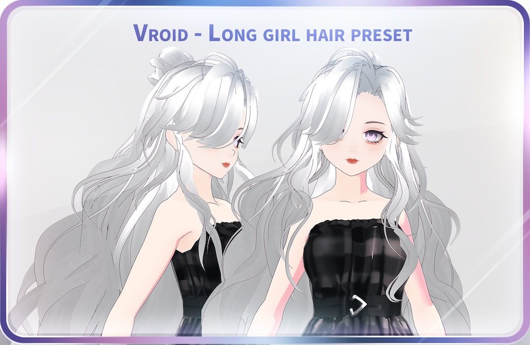 Vroid Long Girl Hair Preset / Curly Hair / Detail Hair / Jungle - Etsy