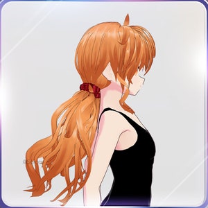 Vroid Orange Low Twintails / Wave Hair / Sunny - Etsy