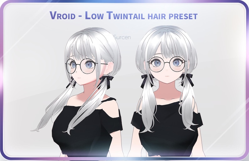 Vroid Low Twintail Hair Preset / Girl Hairstyle / Librarian - Etsy