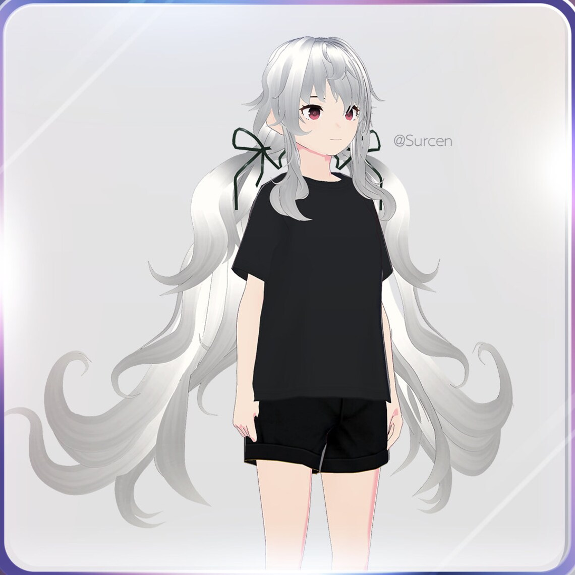 Vroid Fluffy Low Twintails Hair Preset - Etsy