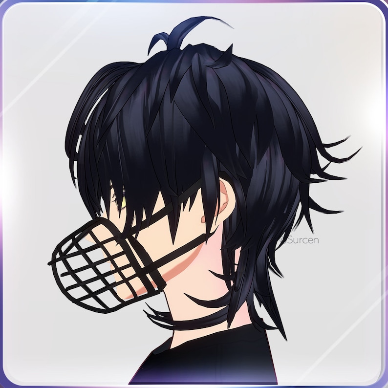 Vroid Wolf Boy Hairstyle (include Muzzle) - Etsy