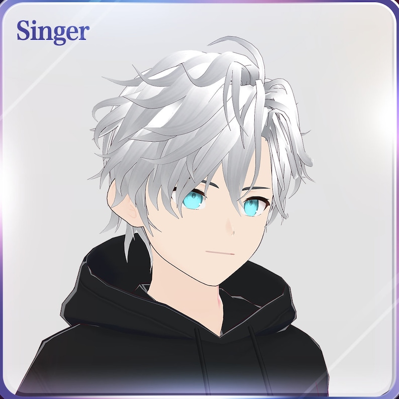 Vroid Fluffy Boy Hair Preset/ Singer - Etsy