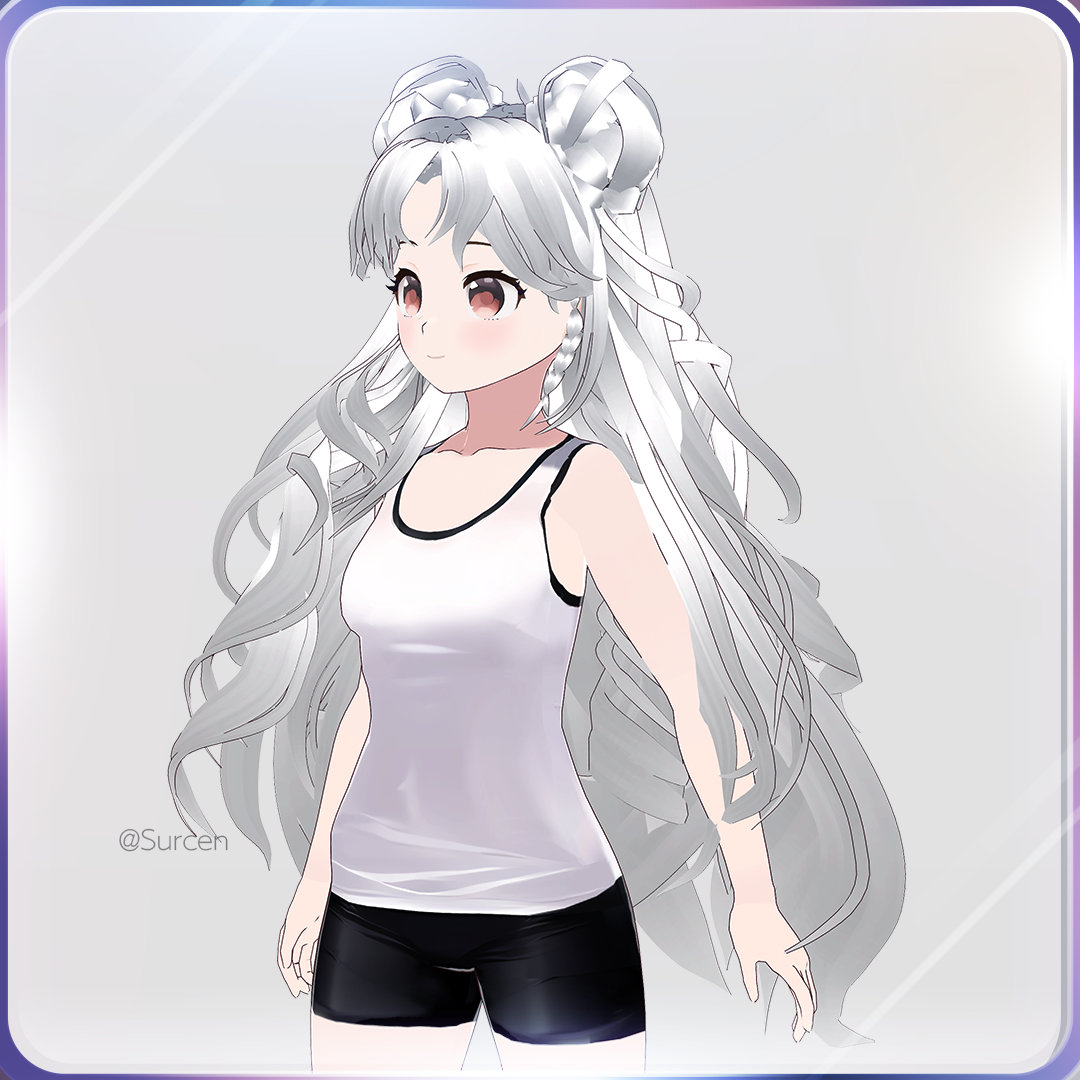 Vroid Twin Buns / Long Hair / Girl Hair - Etsy