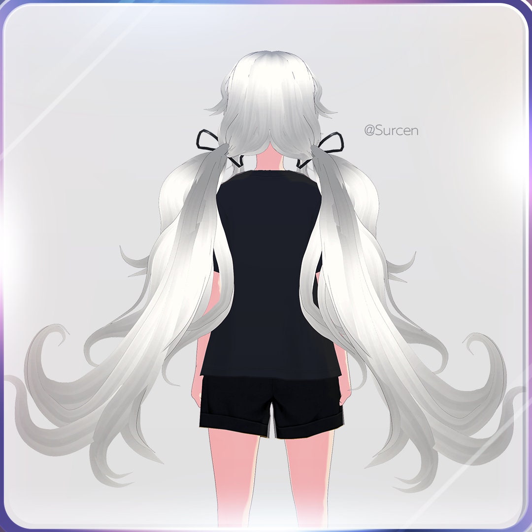 Vroid Fluffy Low Twintails Hair Preset - Etsy UK