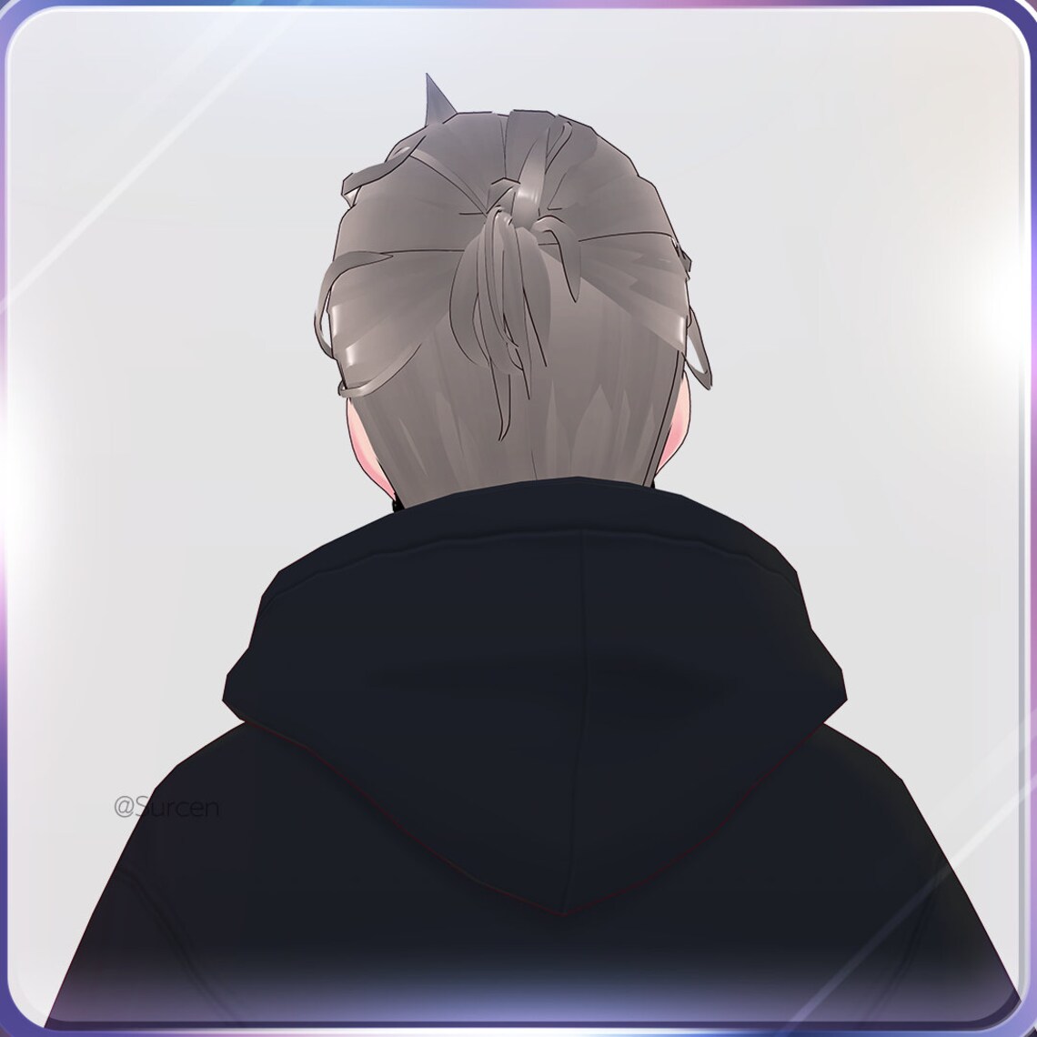 Vroid Boy Slicked Back Hairstyle - Etsy
