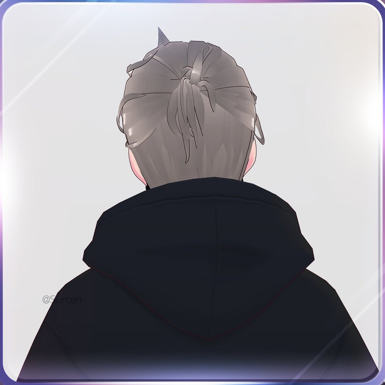 Vroid Boy Slicked Back Hairstyle - Etsy