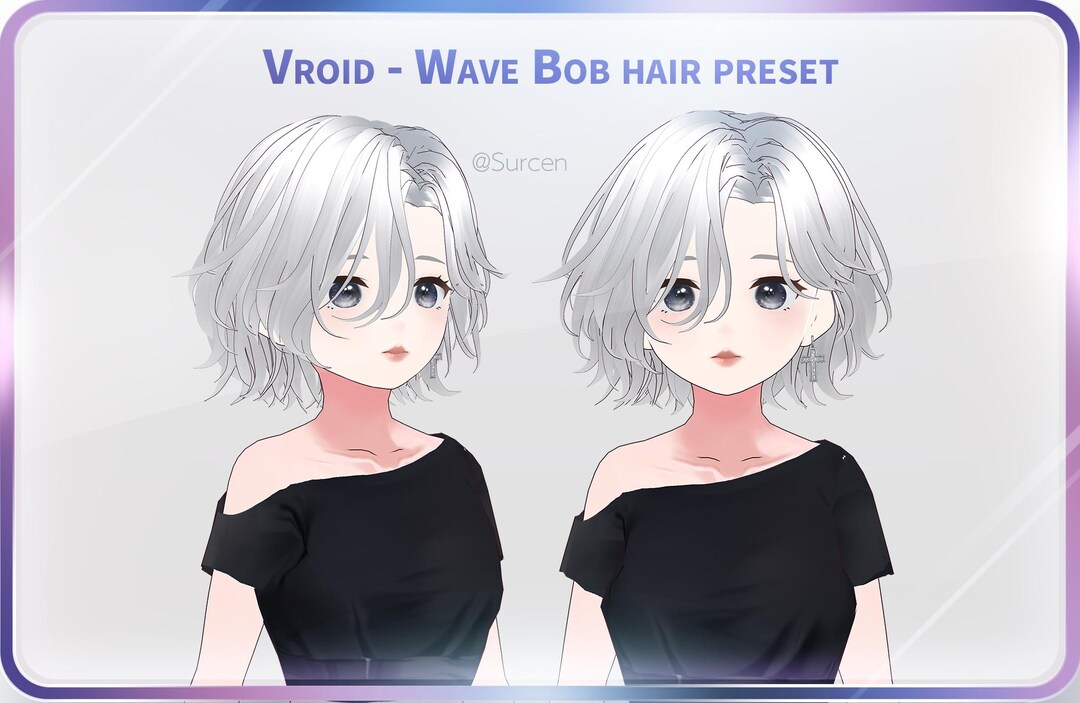 Vroid Wave Bob Hair Preset / Cool Girl Hairstyle / Short Hair - Etsy