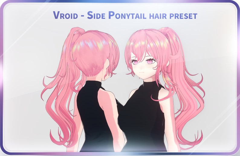 Vroid Side Ponytail Hair Preset - Etsy Canada