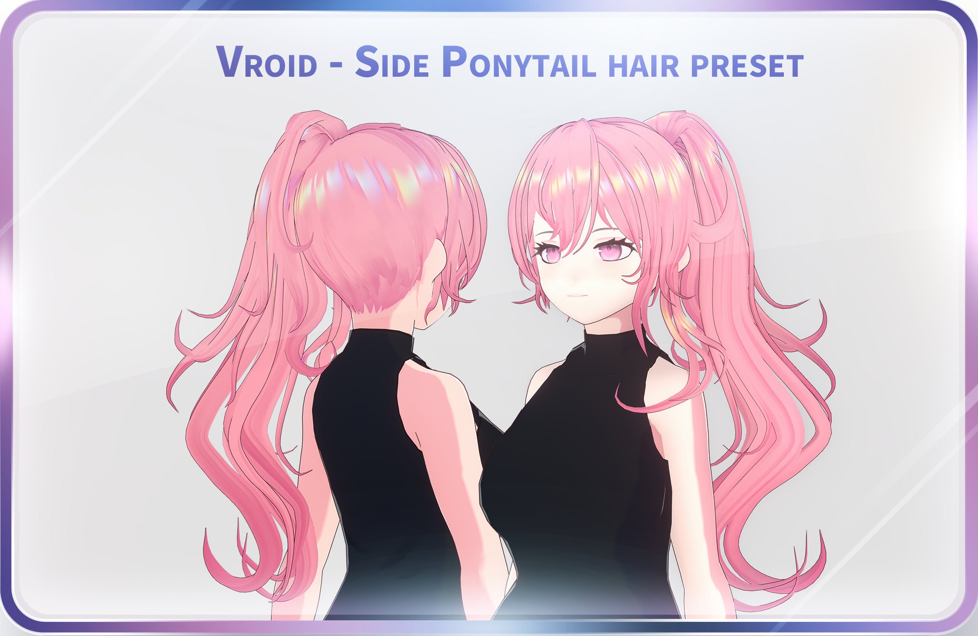 Vroid Side Ponytail Hair Preset - Etsy Canada