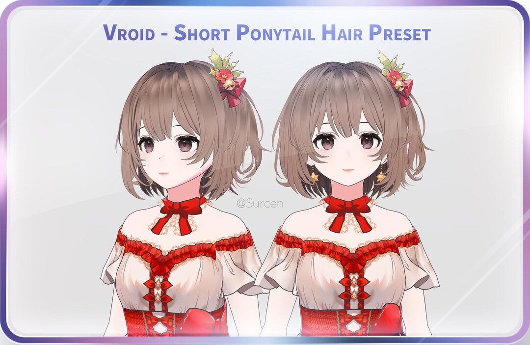 Vroid Short Ponytail Hair Preset / Side Ponytail / Merry - Etsy