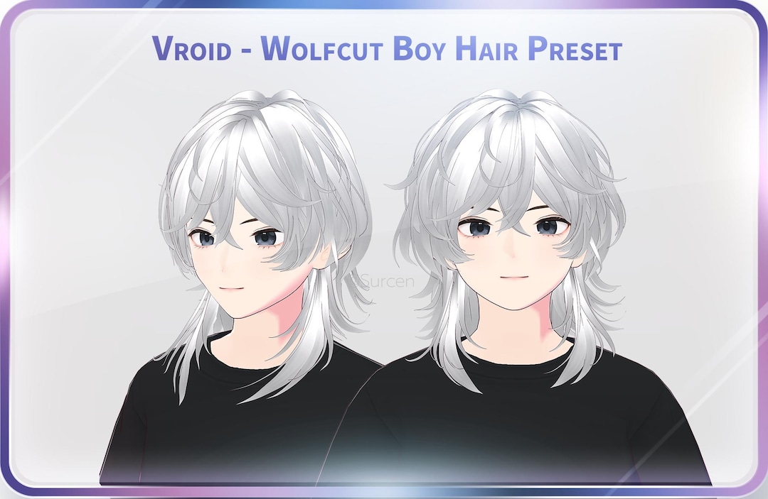 Vroid Wolfcut Boy Hairstyle - Etsy