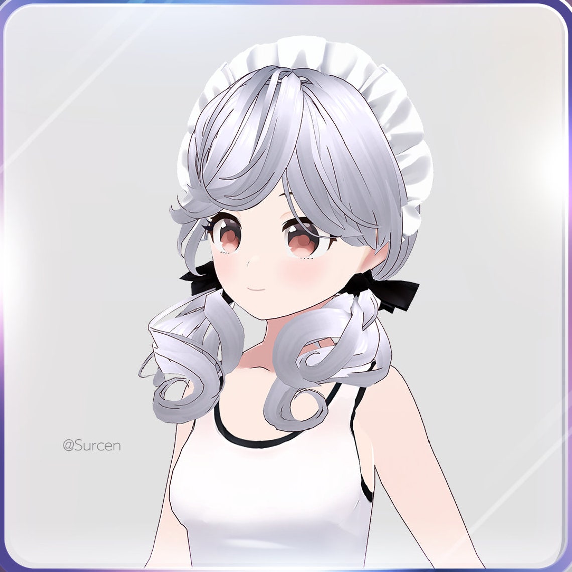 Vroid Maid Girl Hair Preset / Curly Hair / Low Twintails - Etsy