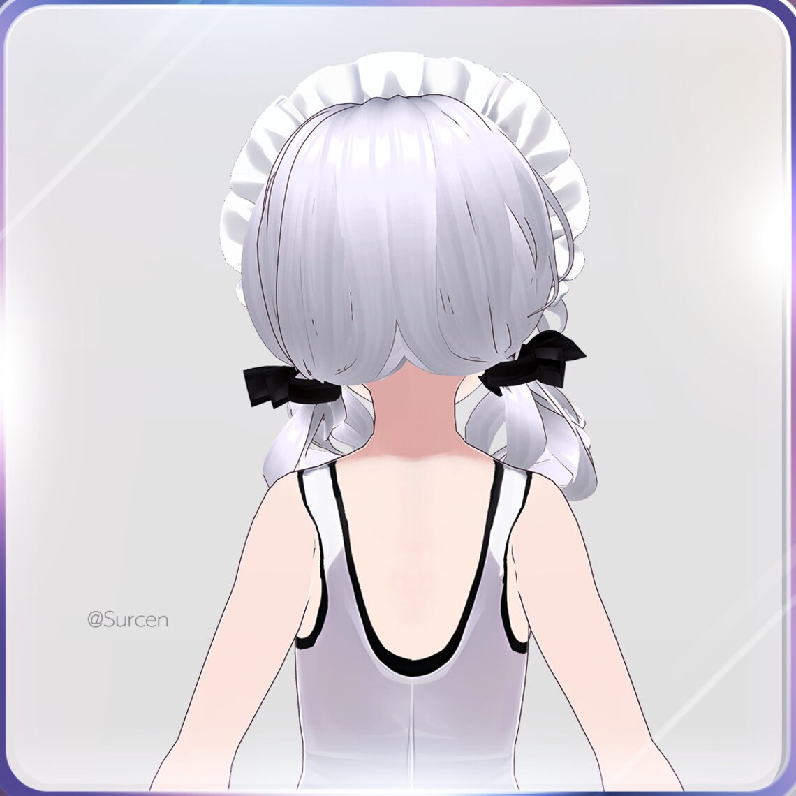 Vroid Maid Girl Hair Preset / Curly Hair / Low Twintails - Etsy