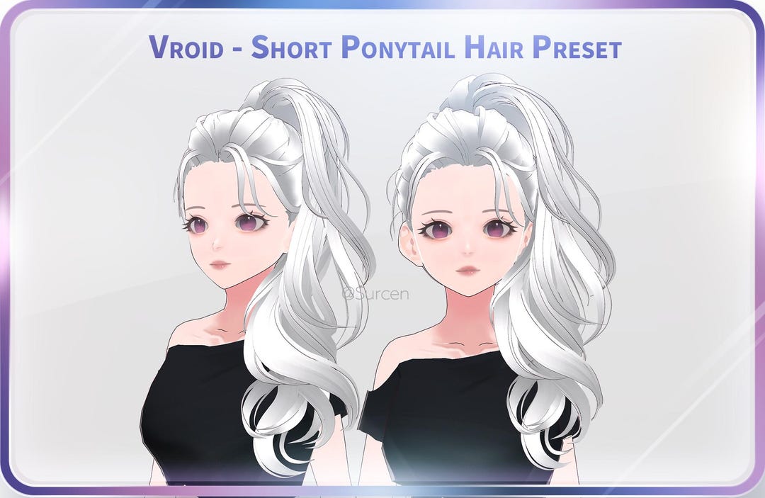 Vroid High Ponytail Hair Preset / River - Etsy