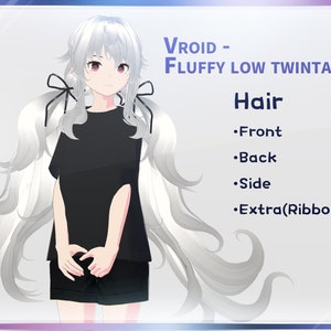 Vroid Fluffy Low Twintails Hair Preset - Etsy