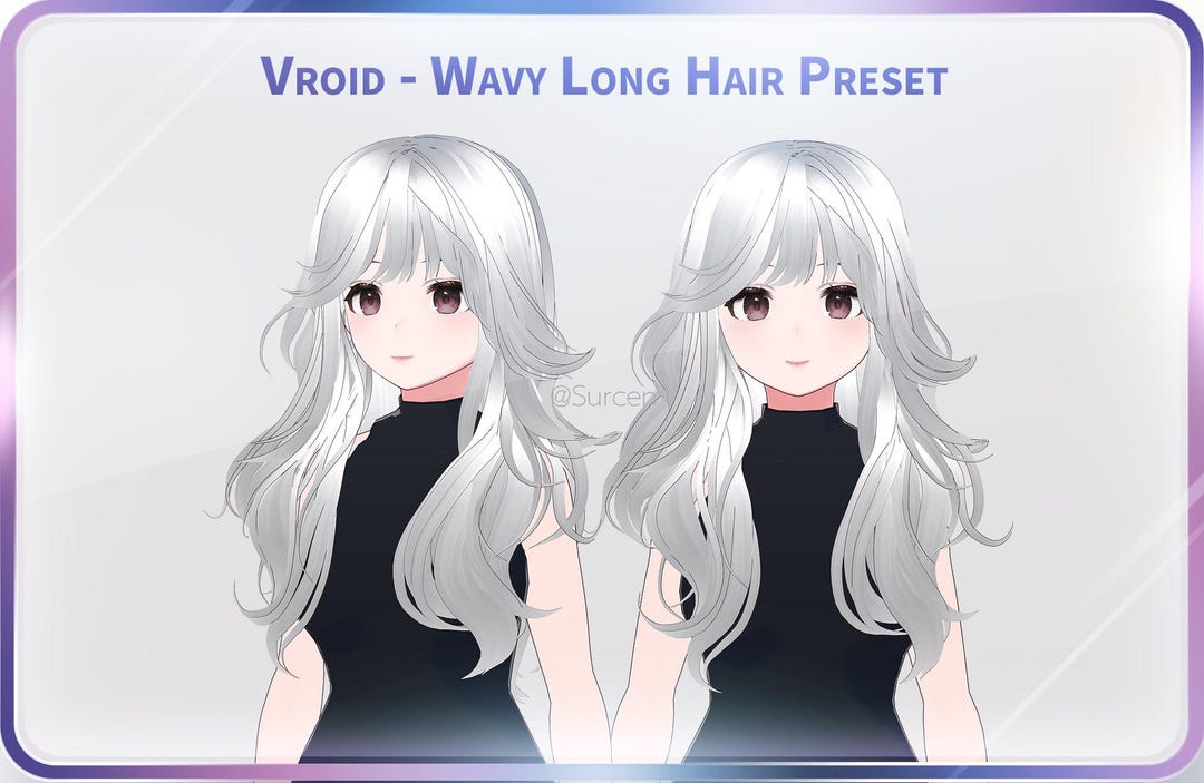 Vroid Wavy Long Hair Preset / Girl Hairstyle - Etsy
