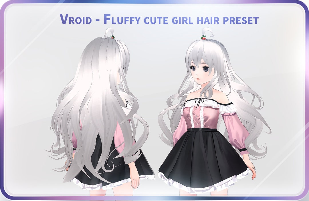 Vroid Fluffy Cute Girl Hair Preset - Etsy
