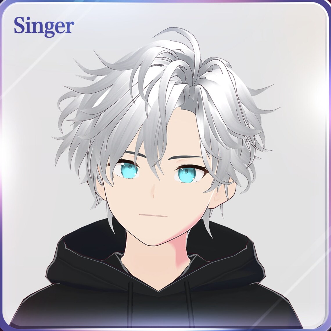 Vroid Fluffy Boy Hair Preset/ Singer - Etsy