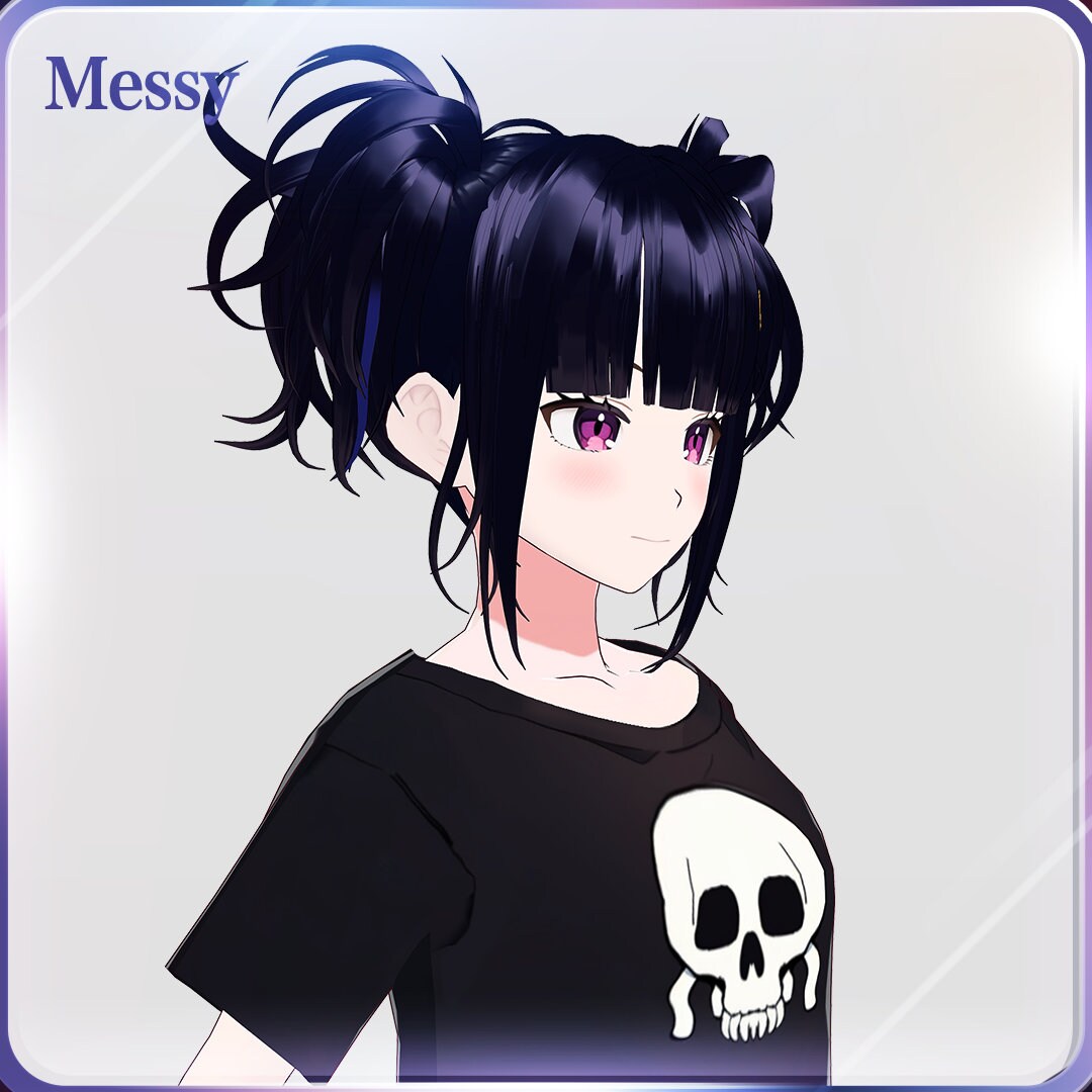 Vroid Messy High Twintails Hair Preset (digital File) - Etsy