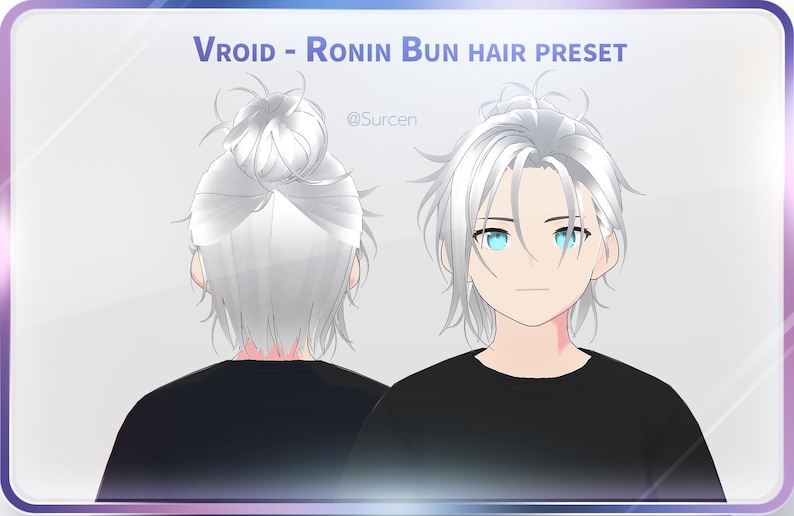 Vroid Ronin Bun Hair Preset / Boy Hairstyle / Warrior - Etsy