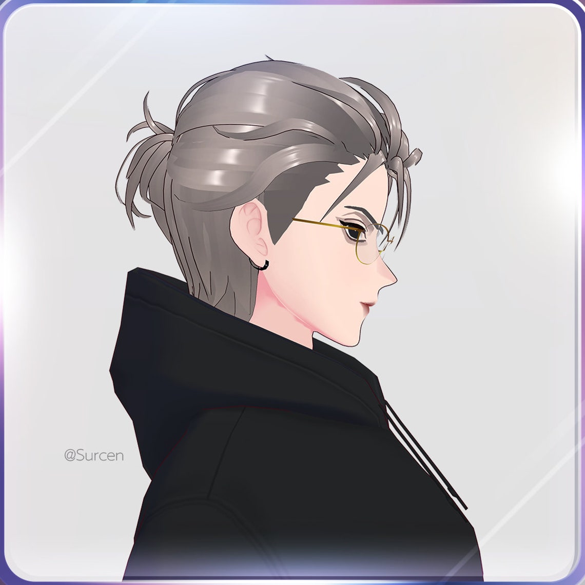 Vroid Boy Slicked Back Hairstyle - Etsy