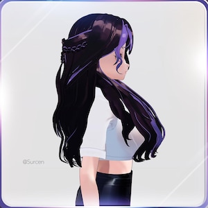 Vroid Gradient Hightlight Girl Hair Preset / Magic Mirror - Purple - Etsy