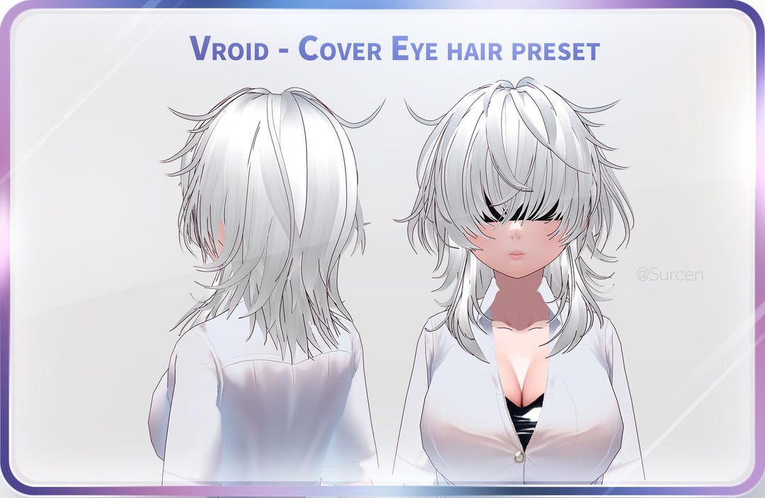 Vroid Cover Eye Hair Preset - Etsy