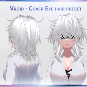 Vroid Cover Eye Hair Preset - Etsy