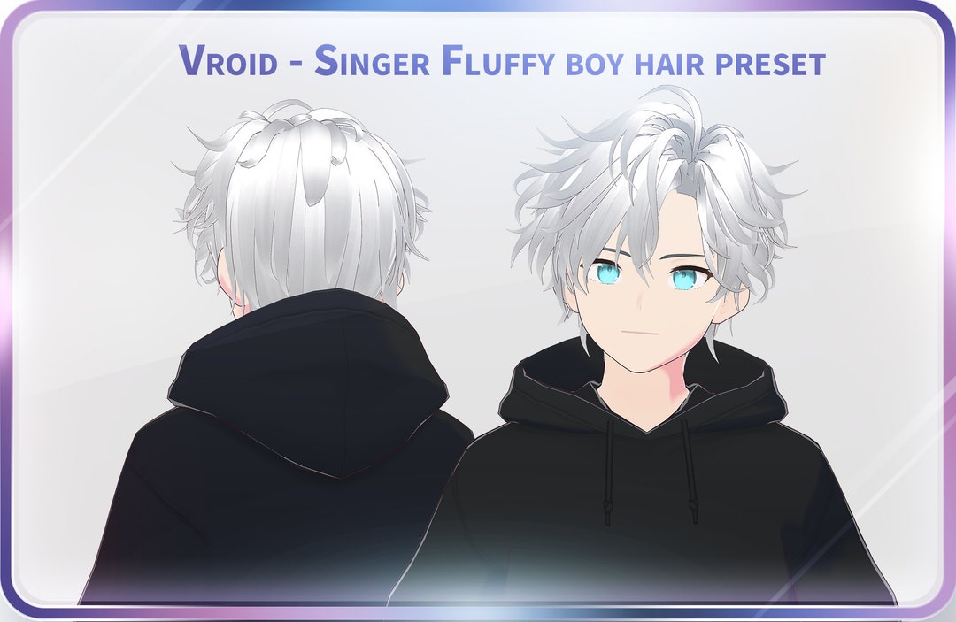 Vroid Fluffy Boy Hair Preset/ Singer - Etsy