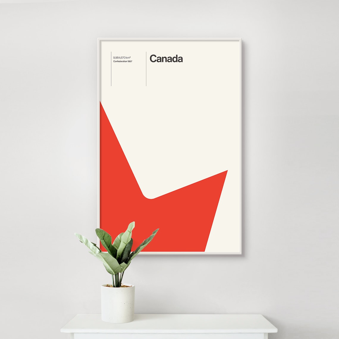 Minimalist Canada Poster, Canadian Print, Mid Century Canada, Abstract ...