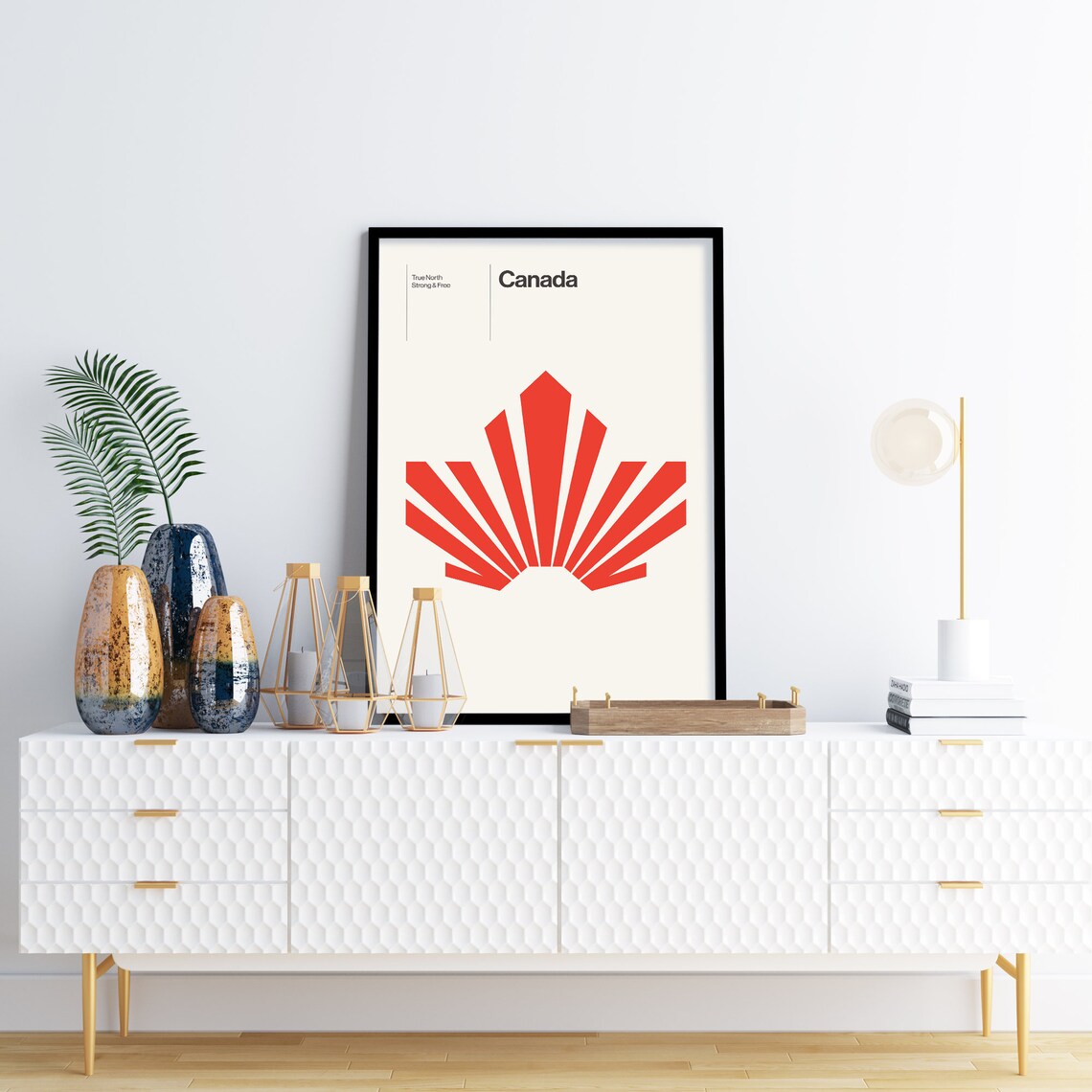 Minimalist Canadian Maple Leaf Poster, Canadian Print, Mid Century ...