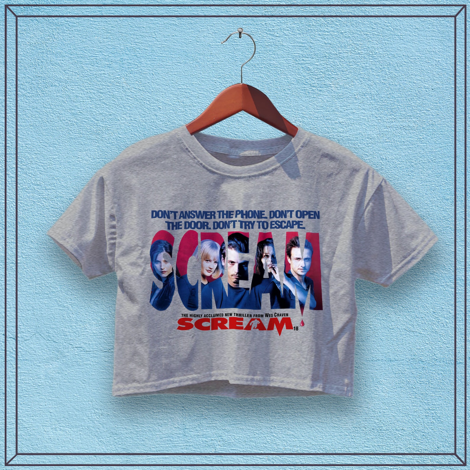 Vintage Scream Movie Crop Top Custom Shirt Women Shirts - Etsy