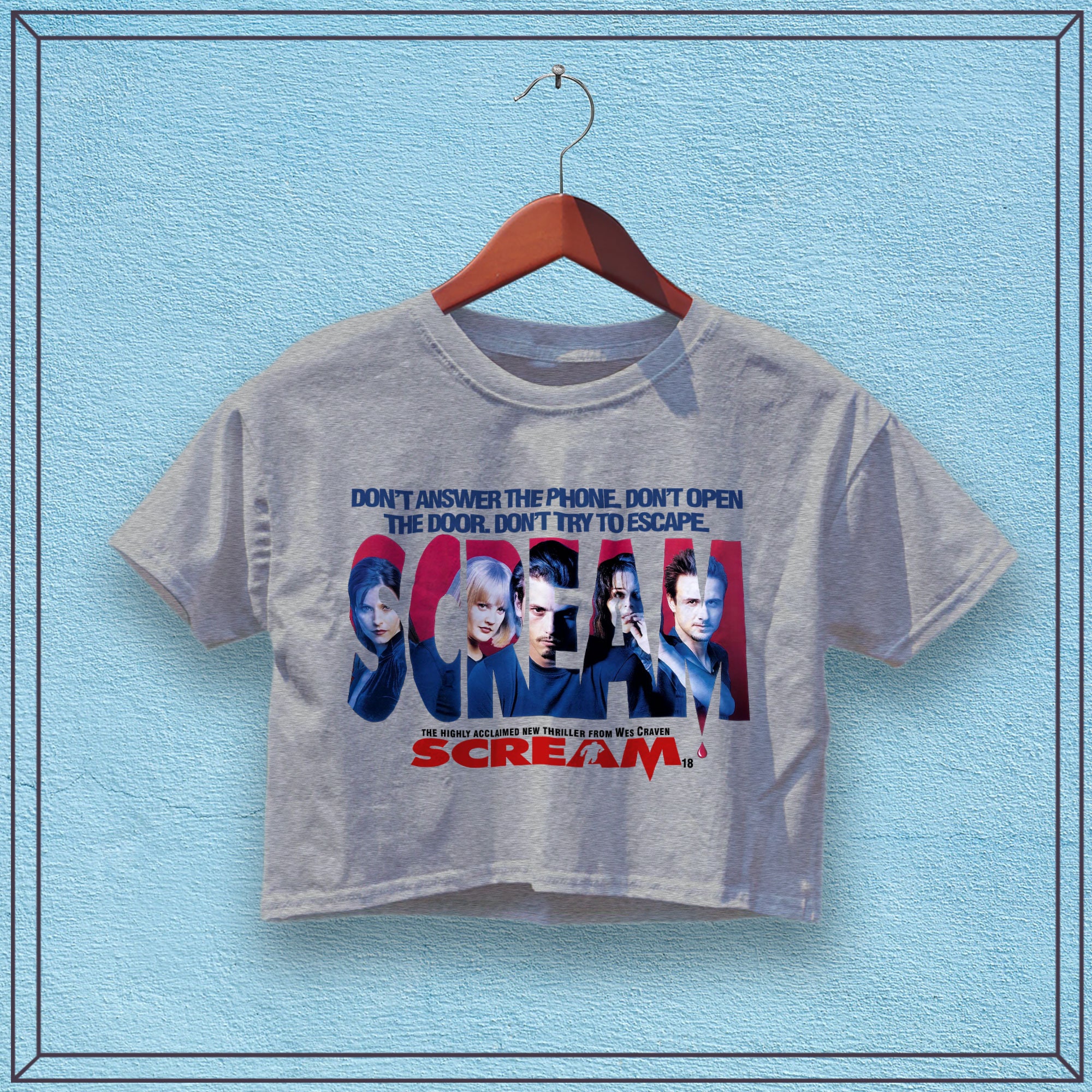 Vintage Scream Movie Crop Top Custom Shirt Women Shirts - Etsy