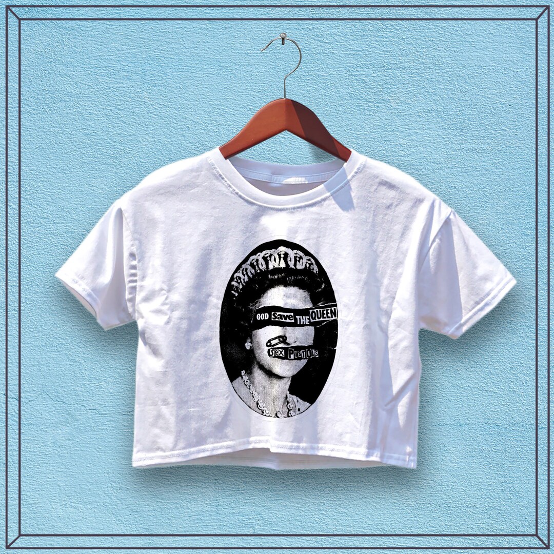 Sex Pistols God Save The Queen Crop Top Music Shirt Women Shirts Sex