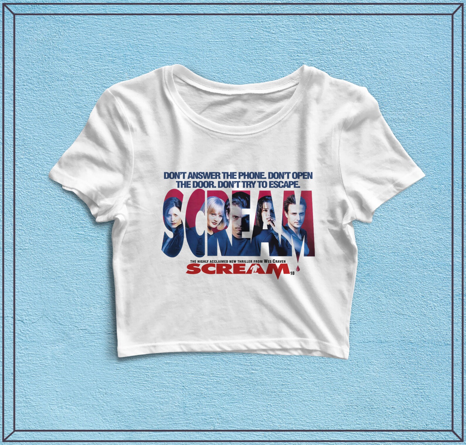 Vintage Scream Movie Crop Top Custom Shirt Women Shirts - Etsy